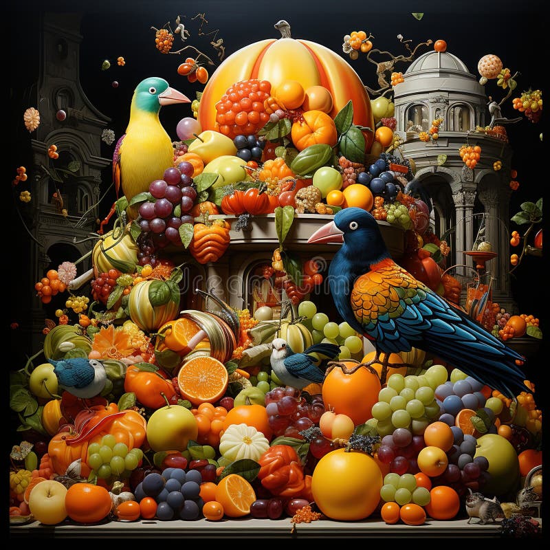 A Whimsical and Heartwarming Thanksgiving Scene, with a Cornucopia ...