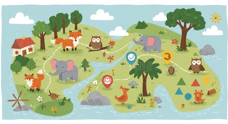 Forest Map Symbols Stock Illustrations – 897 Forest Map Symbols Stock ...