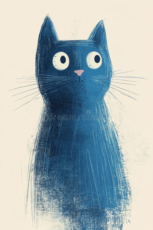 Whimsical Illustration of Cat for Children S Book, Education and ...