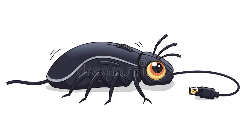 Bug Mouse stock illustration. Illustration of creative - 372914401