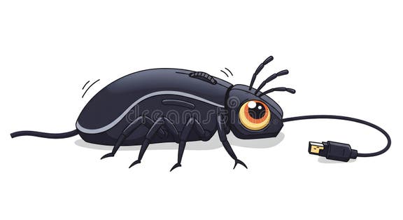Bug Mouse stock illustration. Illustration of creative - 372914401
