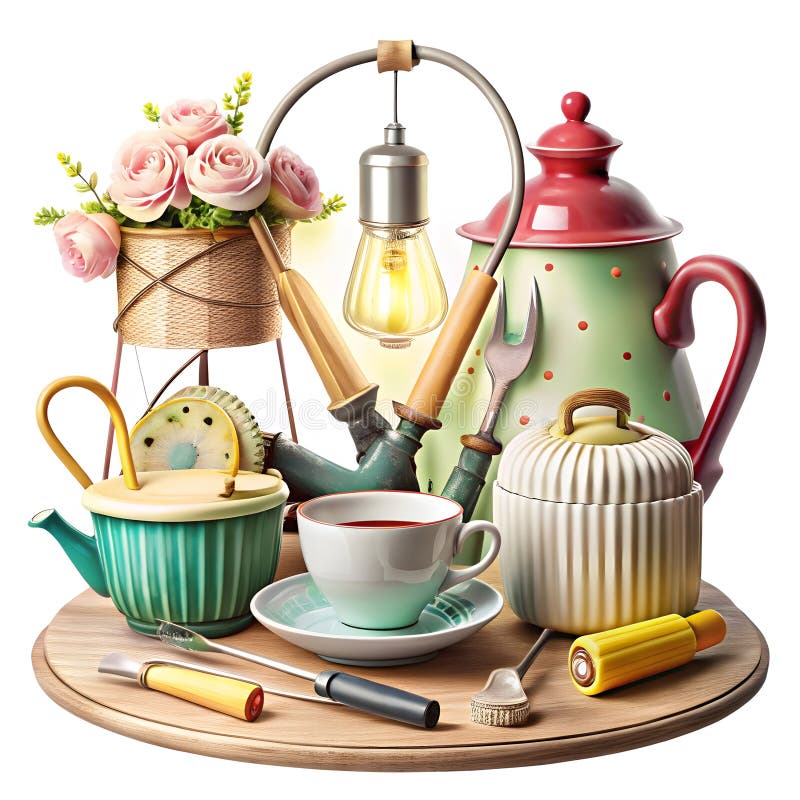 A Whimsical Illustration Features Electrical Tools Having Fun Stock ...