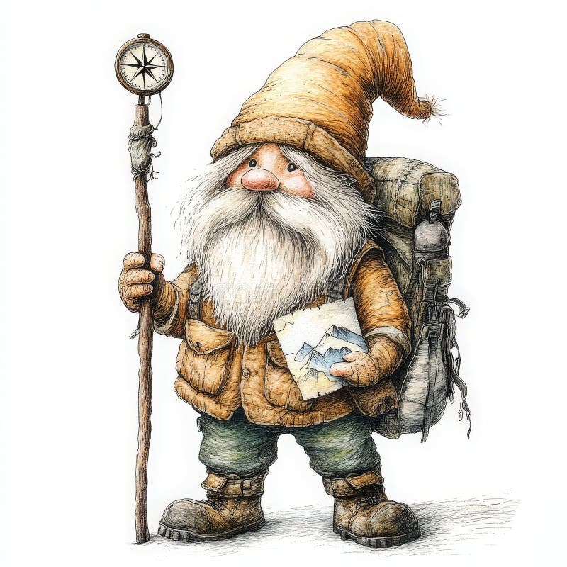 Adventurous Gnome Generative AI Stock Illustration - Illustration of colorful, adventurous ...