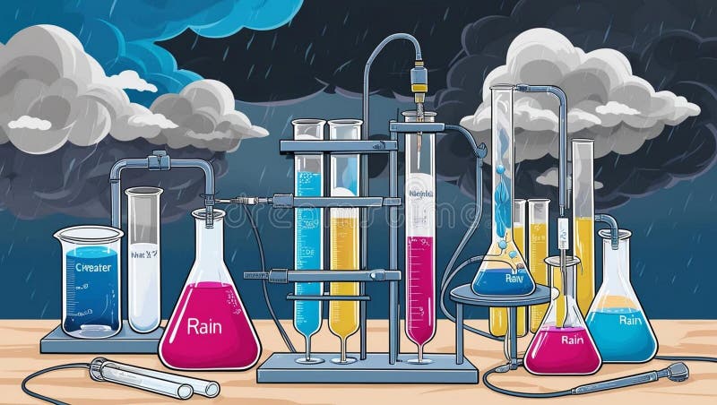 Laboratory Experiments To Create Rain Clouds in a Laboratory Stock ...