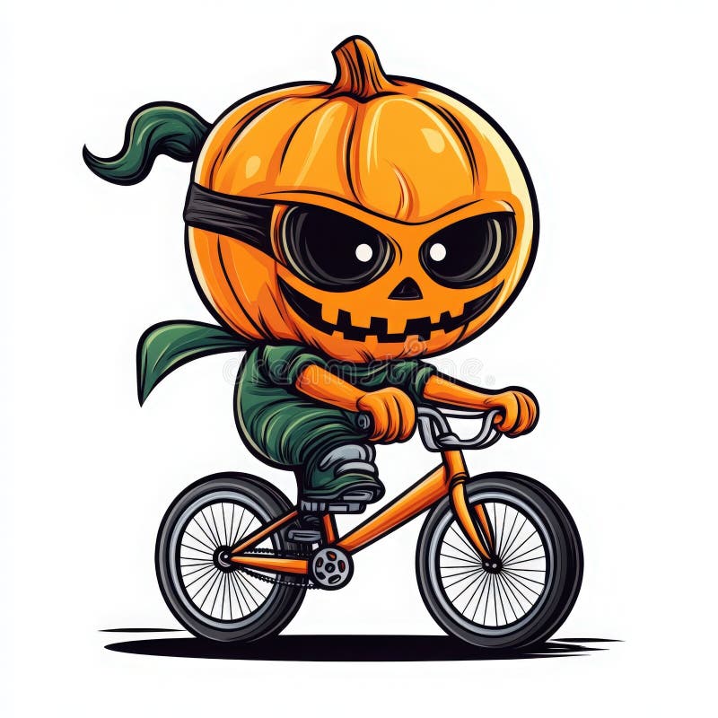 Pumpkin Rider Generative AI Stock Illustration - Illustration of ...