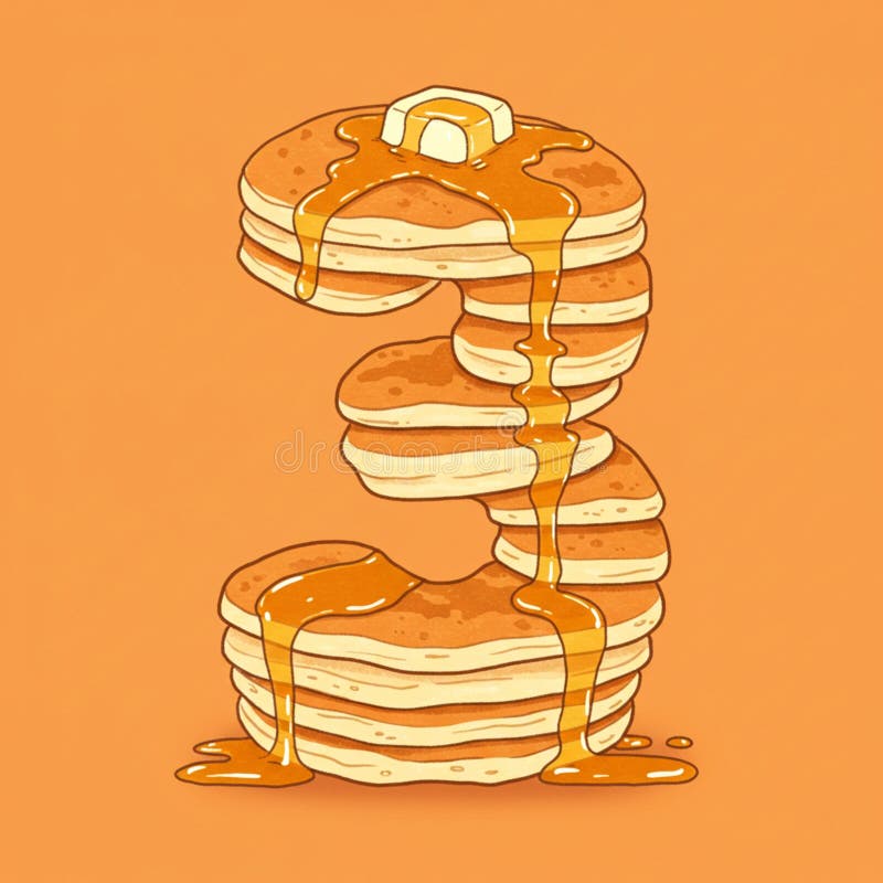 Stack of Pancakes on Plate with Berries and Syrup on the Side ...
