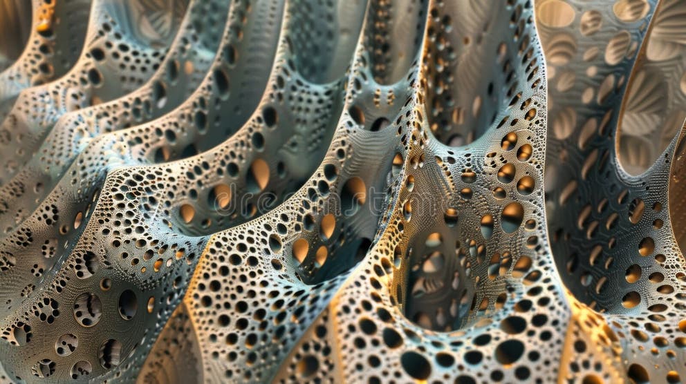 A Whimsical Image of a Diatom Shell Forest with Each Bladelike ...