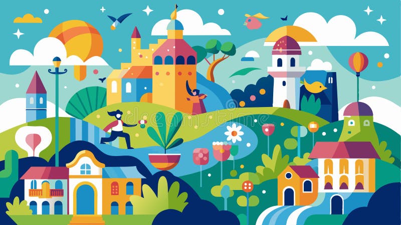 A Whimsical and Imaginative Mural Showcasing the Creativity and ...