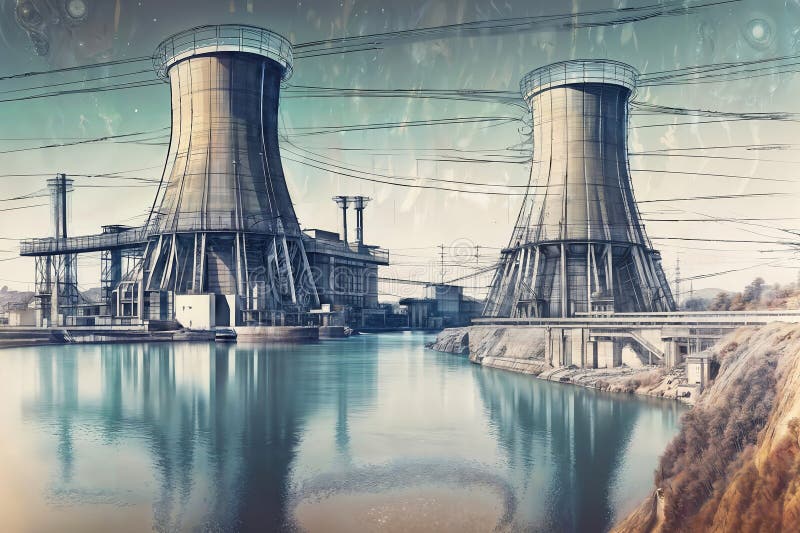 A Whimsical and Imaginative Representation of a Nuclear Power Plant ...