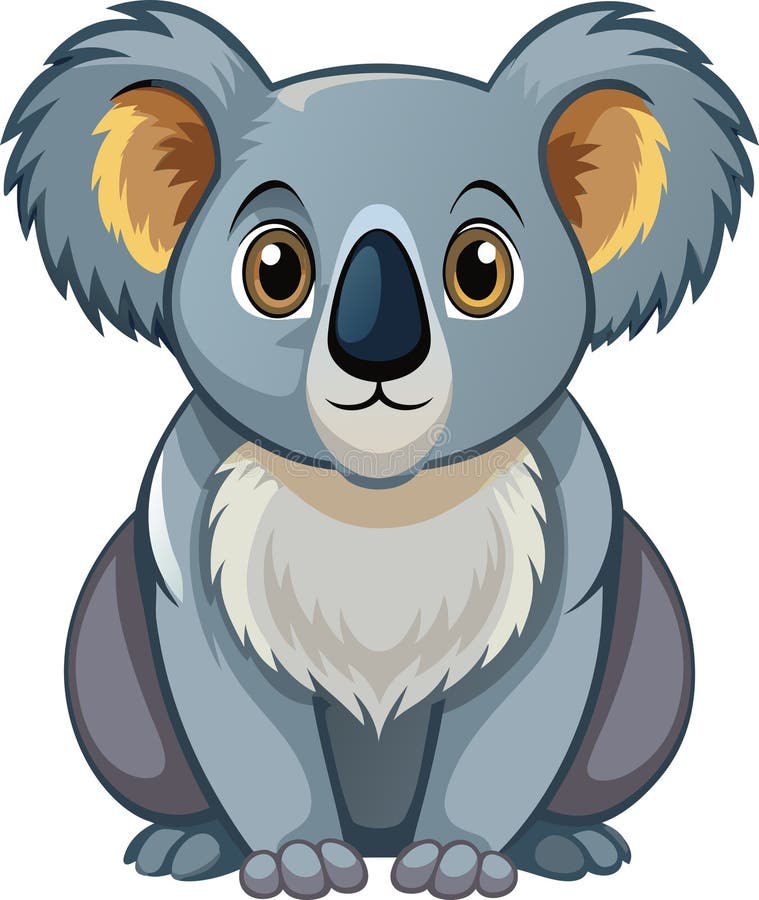 Whimsical Koala Full-Body Vector for Fun Designs Stock Vector ...