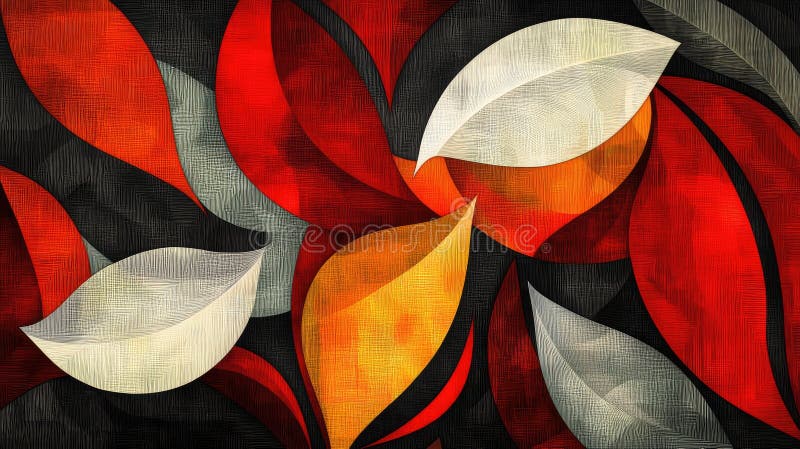 Whimsical leaf shapes stock illustration. Illustration of design ...