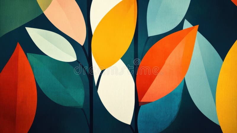 Whimsical leaf shapes stock illustration. Illustration of decor - 334653734