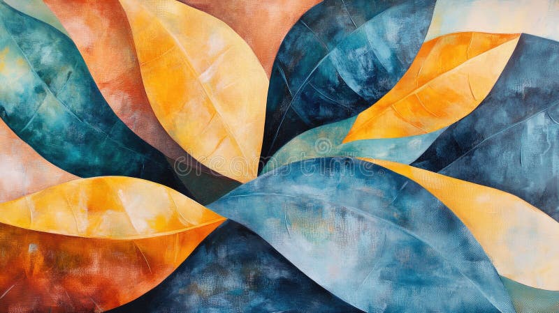 Whimsical leaf shapes stock illustration. Illustration of bloom - 334653395