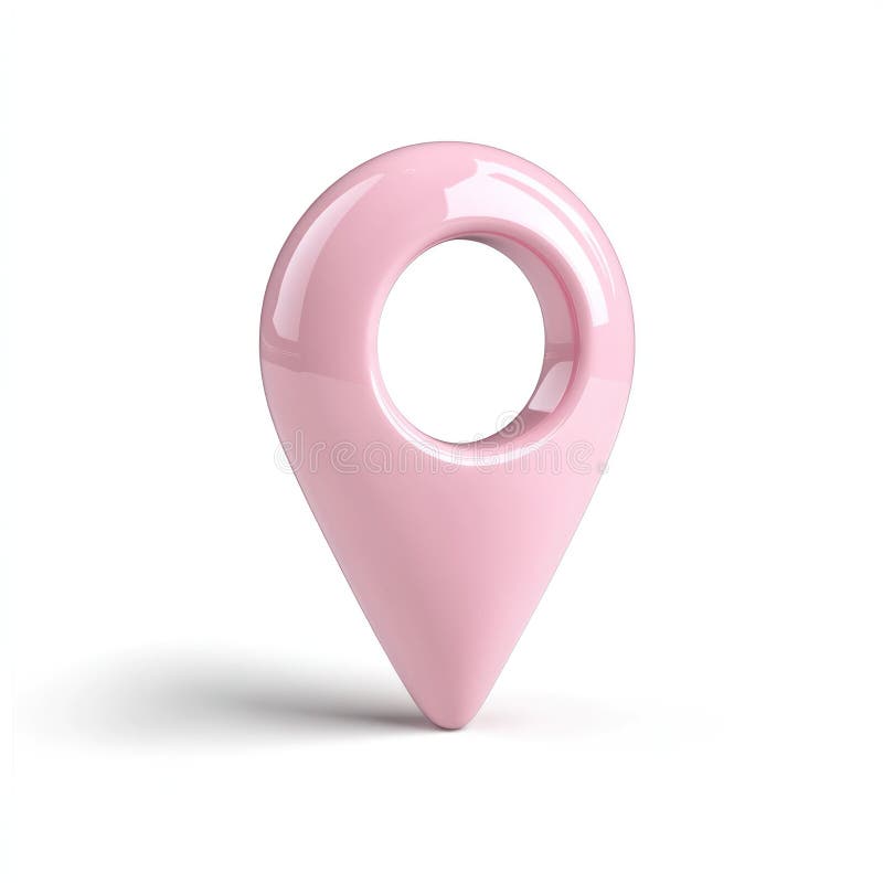 Whimsical Location Pin in Soft Pink, Perfect for Adding Playful Touch ...