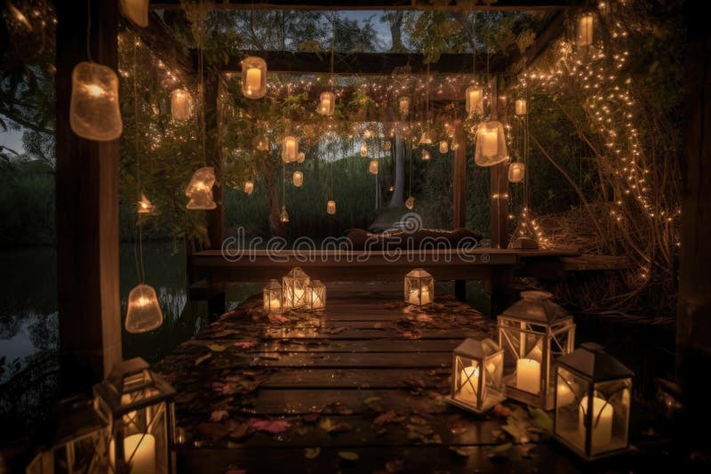 A Whimsical and Magical Setting with Twinkling Lights, Glittering Stars ...
