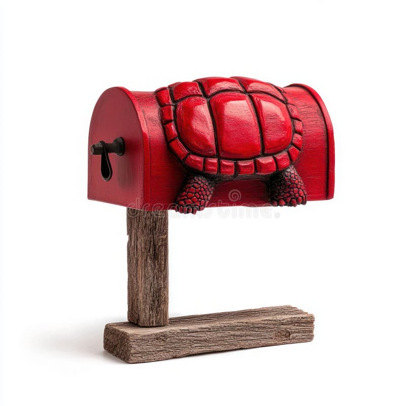 Whimsical Mailbox Crafted from Turtle Shell Stock Photo - Image of ...