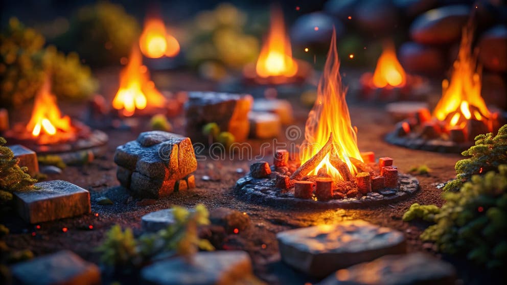 Whimsical Miniature Campfires and Wildfires a TiltShift Collection of ...