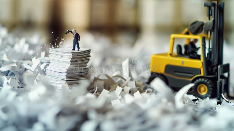 A Whimsical Miniature Scene of Data Destruction with Humor, the Tiny ...