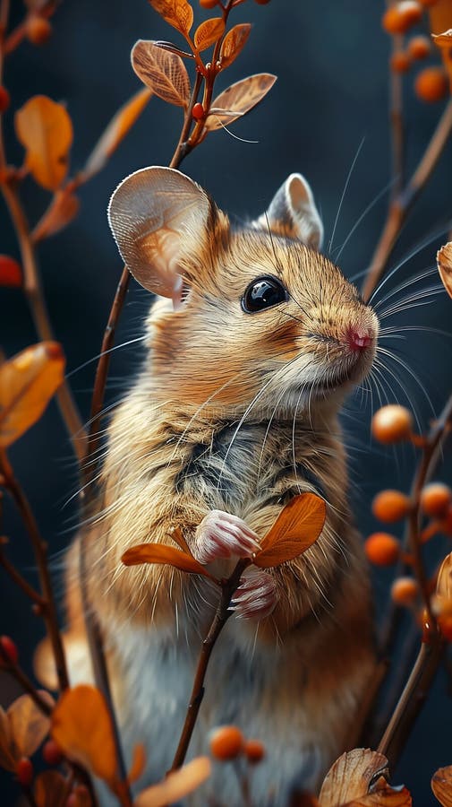 Whimsical Mouse on a Branch: a Charming Studio Photoshoot Stock ...