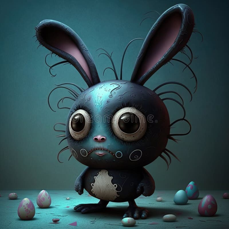 Whimsical Nightmare Bunny Scary Cute Easter Halloween Characters ...