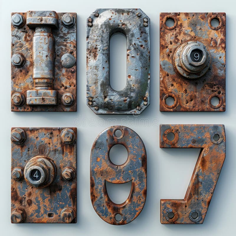Aged and Weathered Metal Letter C, Covered in Rust and Decay, Stands ...