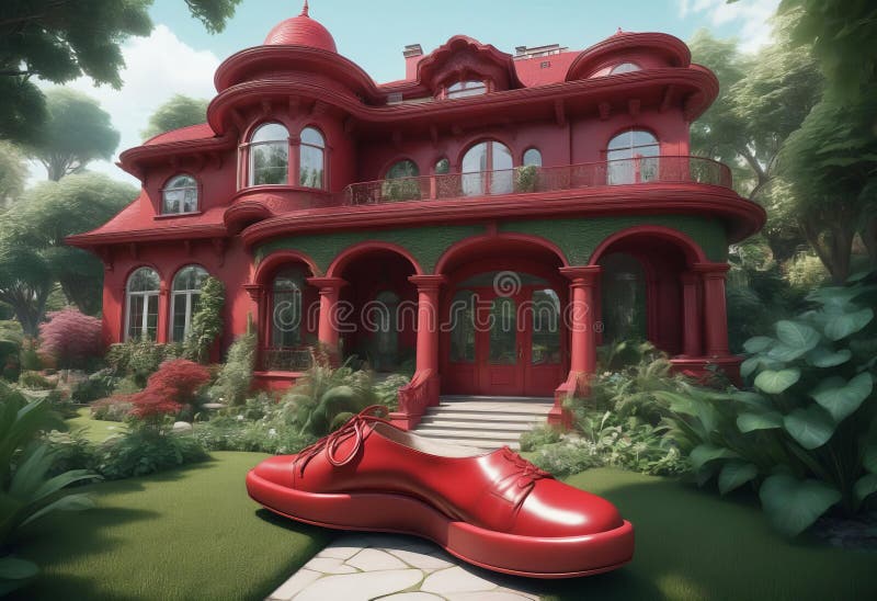 Oversized Shoe Shaped House Stock Illustrations – 8 Oversized Shoe ...