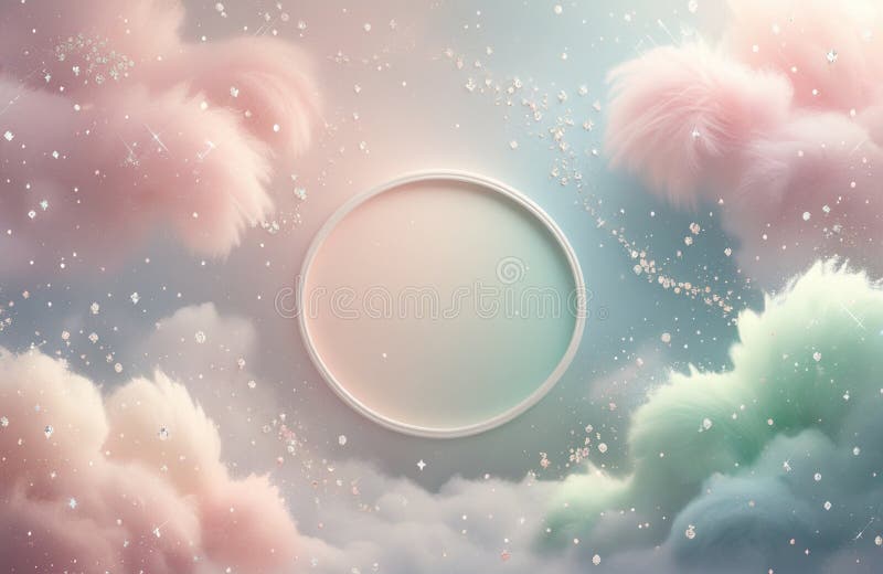 Whimsical Pastel Clouds Background Stock Illustration - Illustration of ...