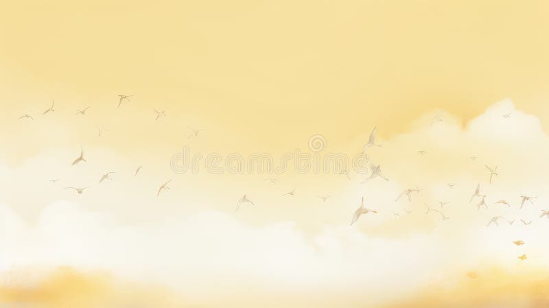 Whimsical Pastel Yellow Background Stock Illustration - Illustration of ...