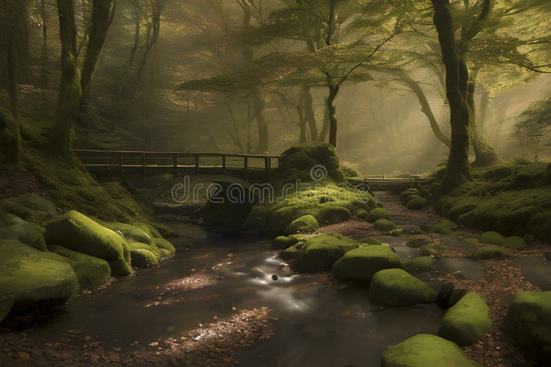 A Whimsical Path Winding through a Forest. Stock Illustration ...