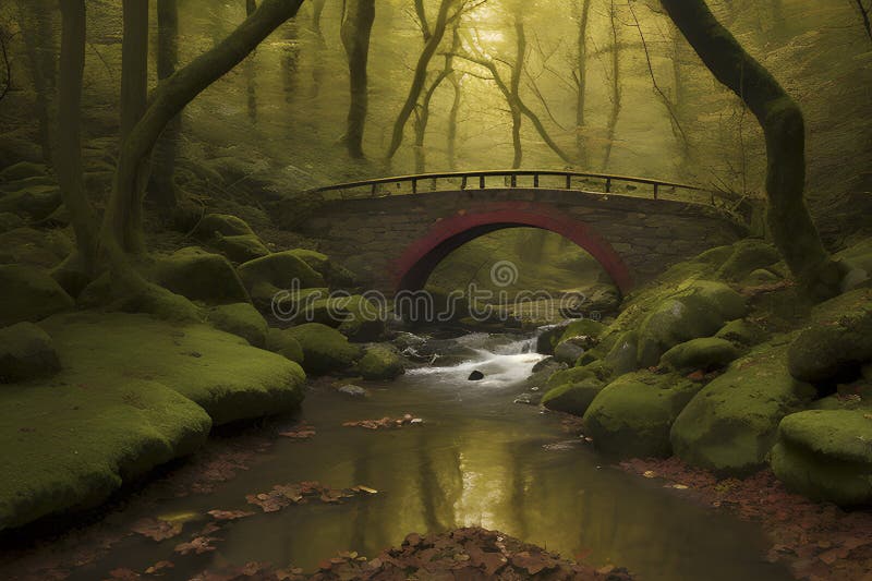 A Whimsical Path Winding through a Forest. Stock Illustration ...
