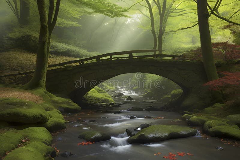 A Whimsical Path Winding through a Forest. Stock Illustration ...