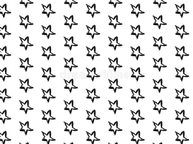 A Whimsical Pattern of Hand-drawn Stars, Evoking a Sense of Childlike ...