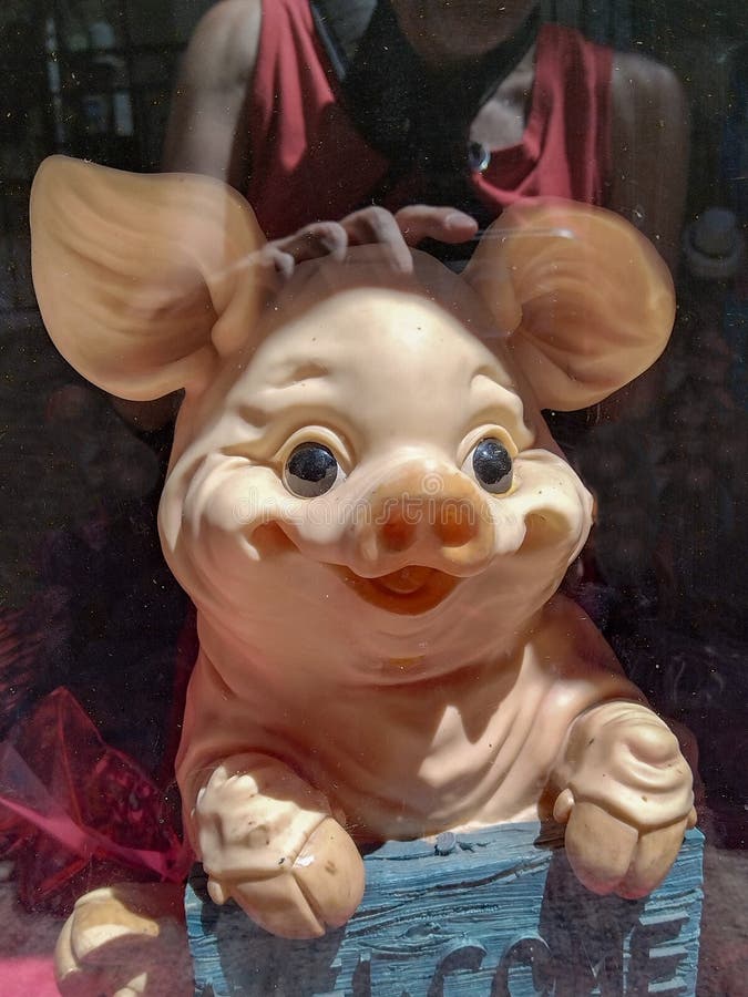 Whimsical Pig Statue Window Stock Photos - Free & Royalty-Free Stock ...