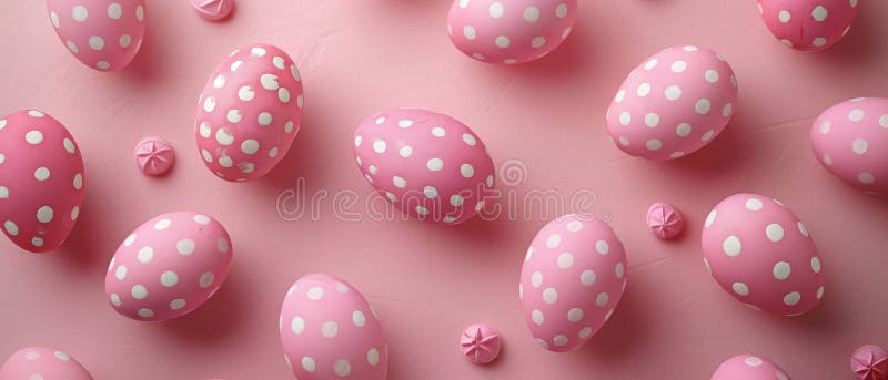 Whimsical Pink Eggs with Dots and Stars Suited for a Charming and ...