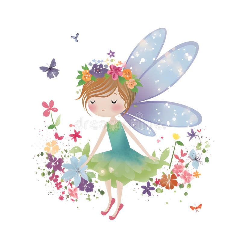 Whimsical pixie character stock illustration. Illustration of cauldron ...