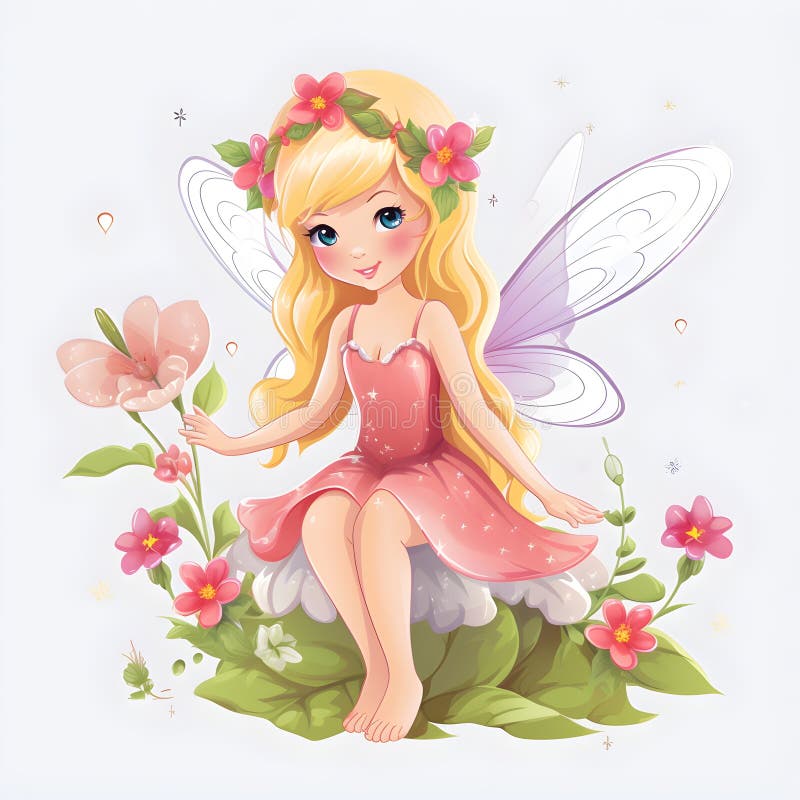 Whimsical pixie dust scene stock illustration. Illustration of element ...