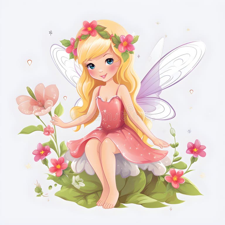 Whimsical pixie dust scene stock illustration. Illustration of element - 286713362