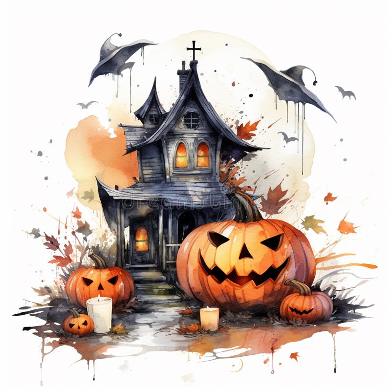 Whimsical Pumpkin Illustration Stock Illustration - Illustration of ...