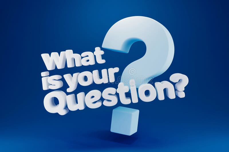 Whimsical Question Mark on Blue Backdrop Stock Illustration ...