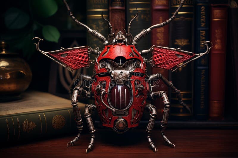 Whimsical Red Bug Illustration. Generate Ai Stock Illustration ...