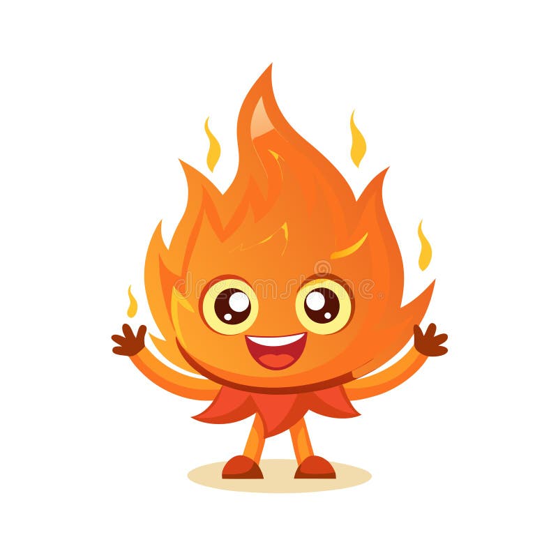 Whimsical Blaze the Campfire Character Design Stock Vector ...