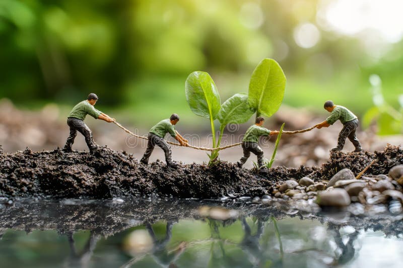 A Vibrant Community of Miniature People Working Together To Cultivate ...