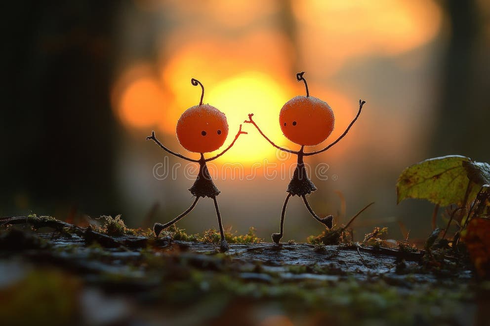 A Whimsical Scene of Sugar Plums Dancing, Playful and Imaginative Stock ...