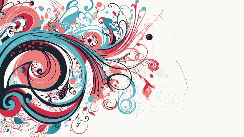 Whimsical Scribble Corner, Made with Generative AI Stock Illustration ...