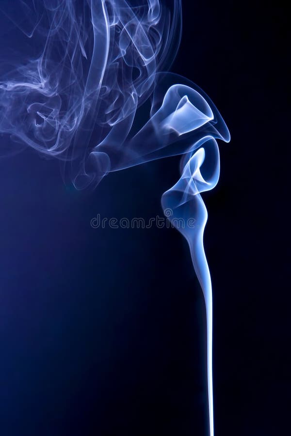 Whimsical Shape of the Smoke of an Extinguished Candle Stock Image ...