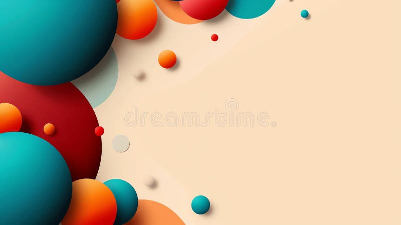 Whimsical Shapes, Pastel Colors, Blank Space for Text, Flat Design ...