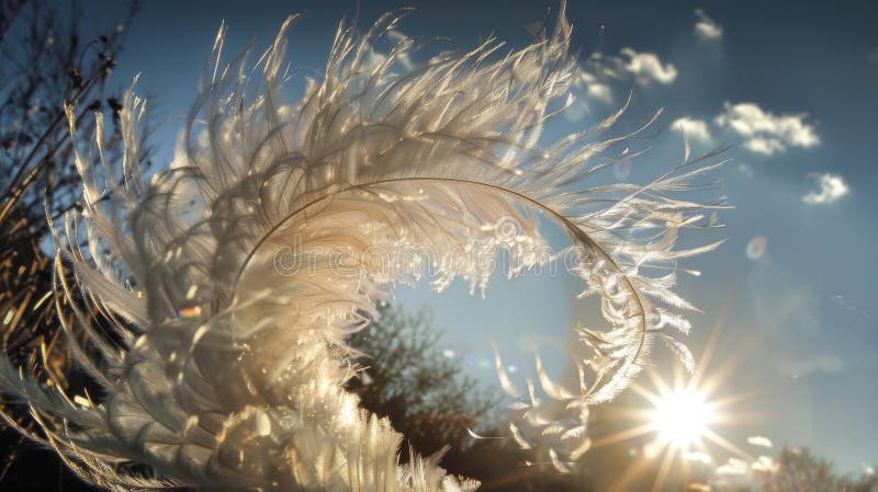 A Whimsical Sight of a Feather Boa Caught in a Swirl Creating an ...