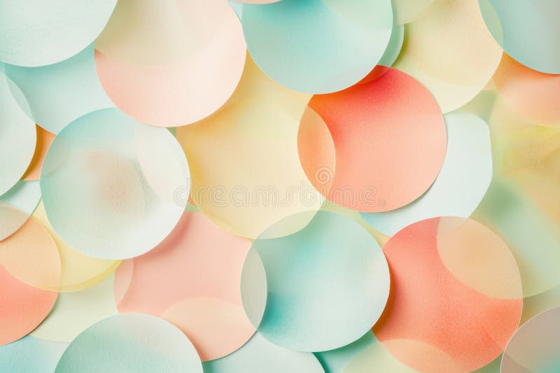 Whimsical Spring Background with Pastel Circles and Cherry Blossoms for ...