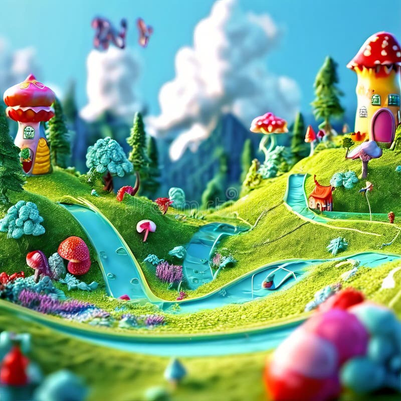 Whimsical Story Slides Slides that Tell a Whimsical or Humorou Stock ...