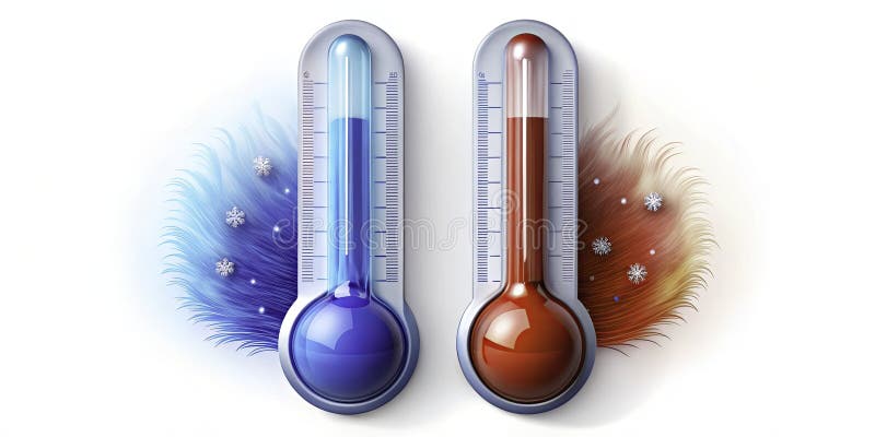 Whimsical Surreal Thermometer Icons a Visual Representation of ...